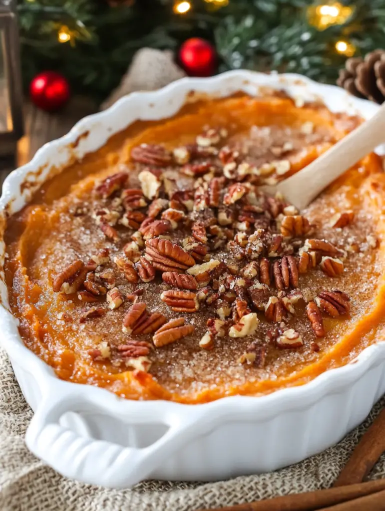 Sweet Potato Casserole - Hearty Delish
